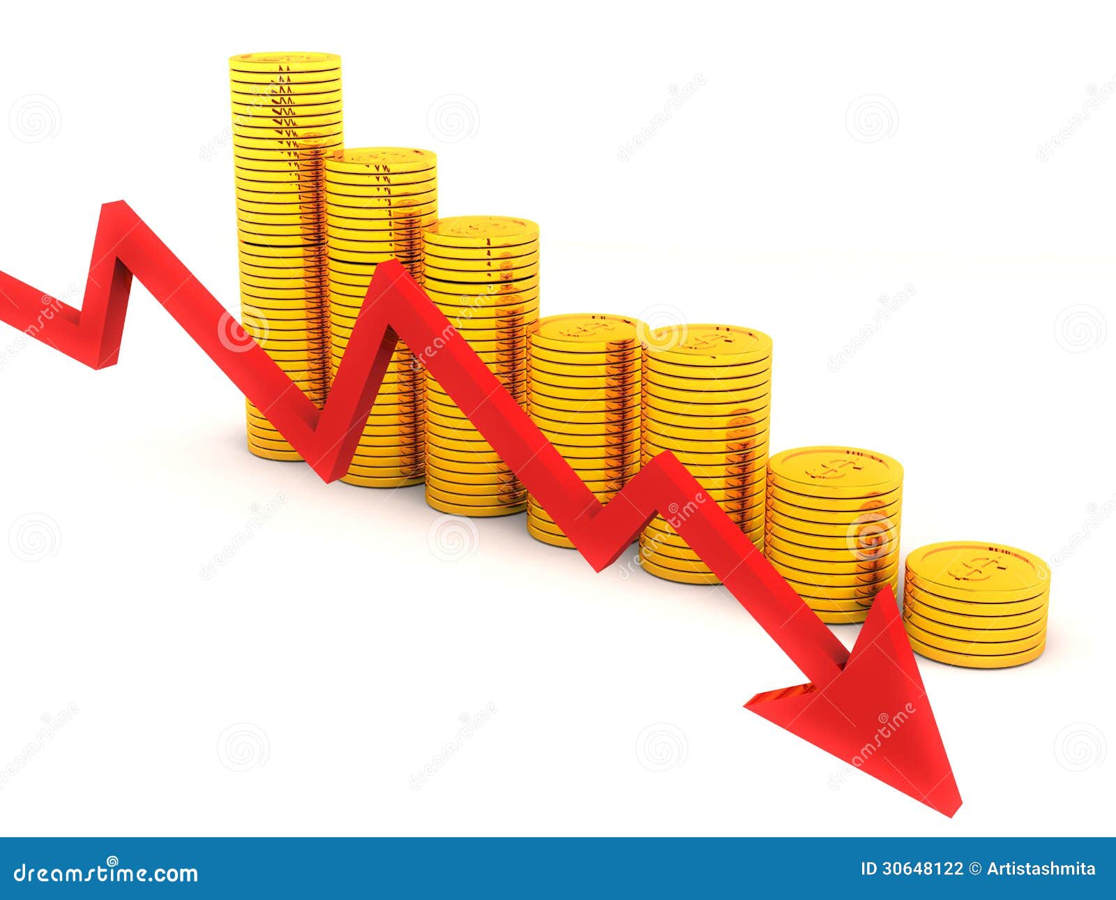 Dalende gouden prijzen stock illustratie. Afbeelding bestaande uit goud ...