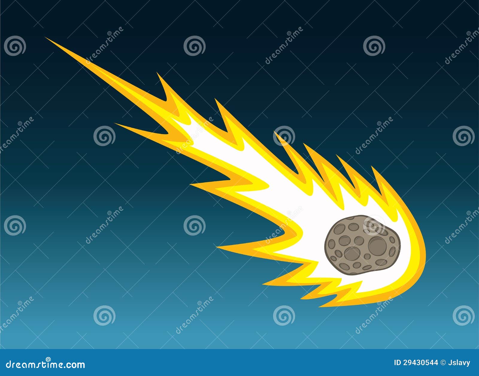 Dalende Meteoor vector illustratie. Illustration of staart - 29430544