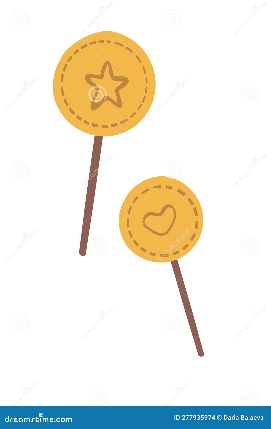 Dalgona Candy Set of Two Hand Drawn Vector Stock Vector - Illustration ...