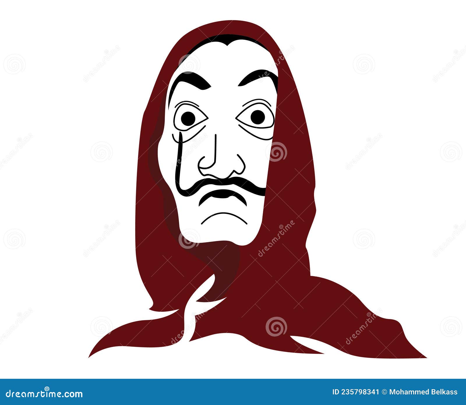 Mask Dali Money Heist La Casa De Papel Design Red Graphic Netflix Film ...