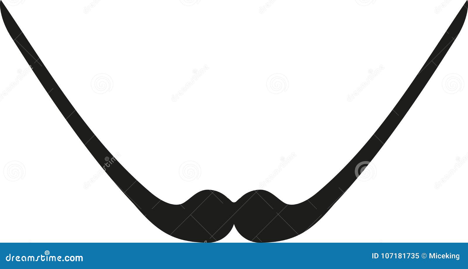 Dali mustache beard stock vector. Illustration of gentleman - 107181735