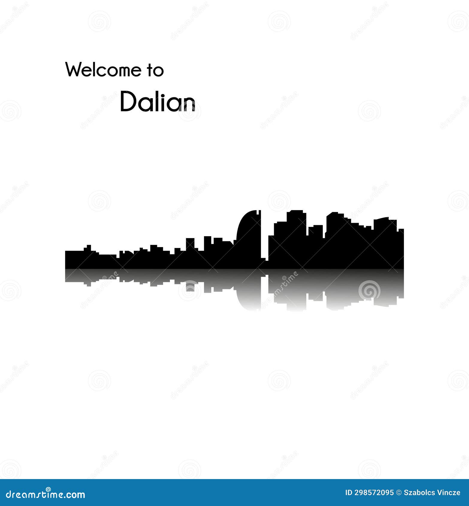 Dalian In The China Emblem. The Design Features A Geometric Style ...