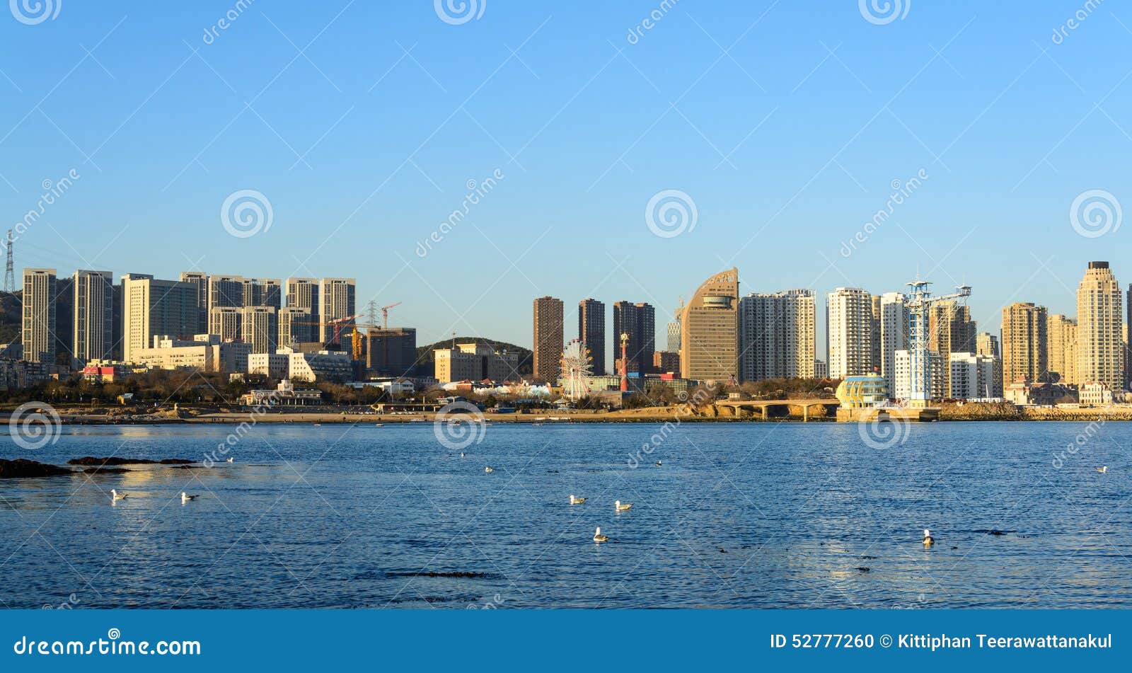 Dalian, China panorama stock photo. Image of skyscraper - 52777260