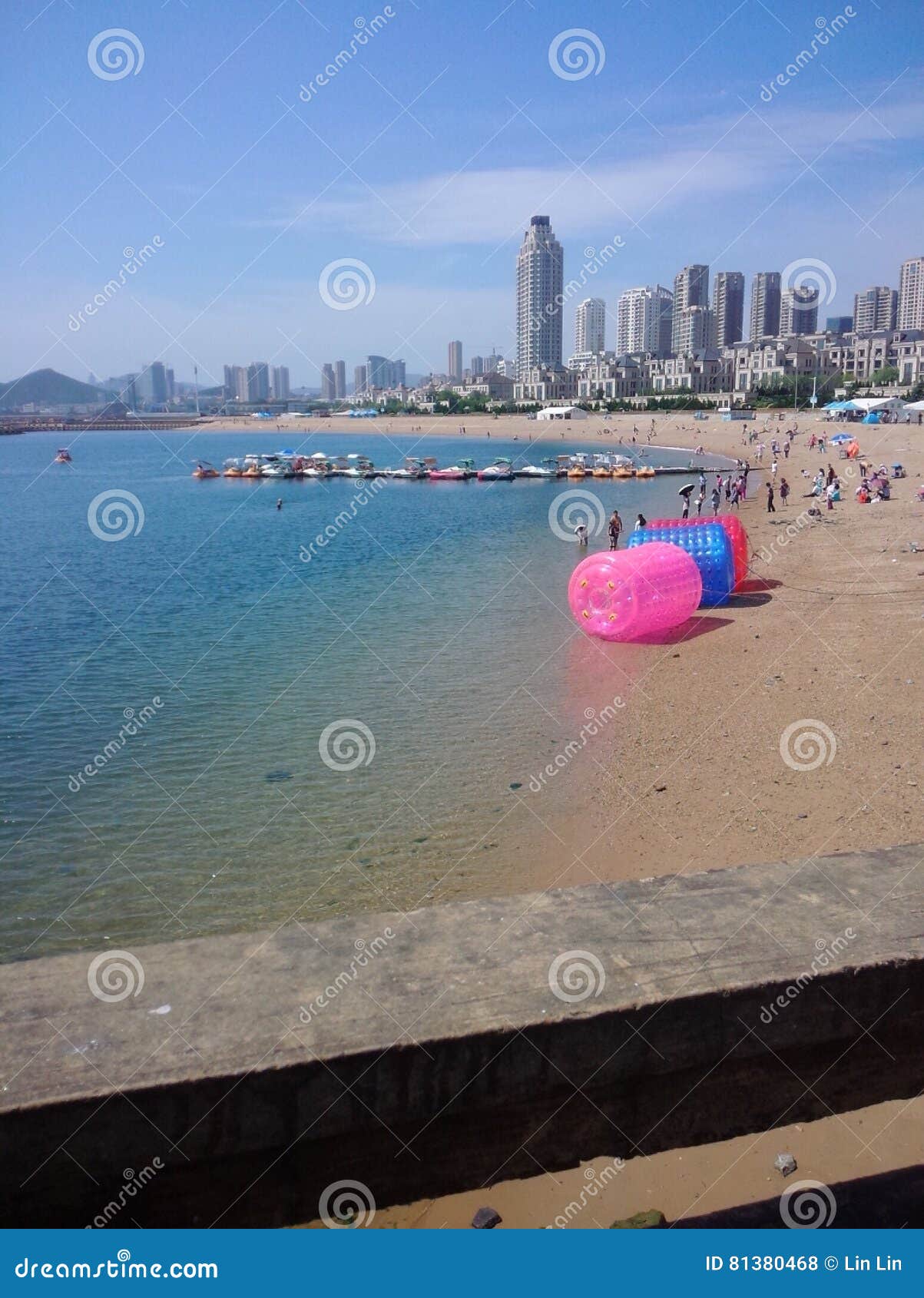 Dalian Gold Coast editorial stock photo. Image of gold - 81380468