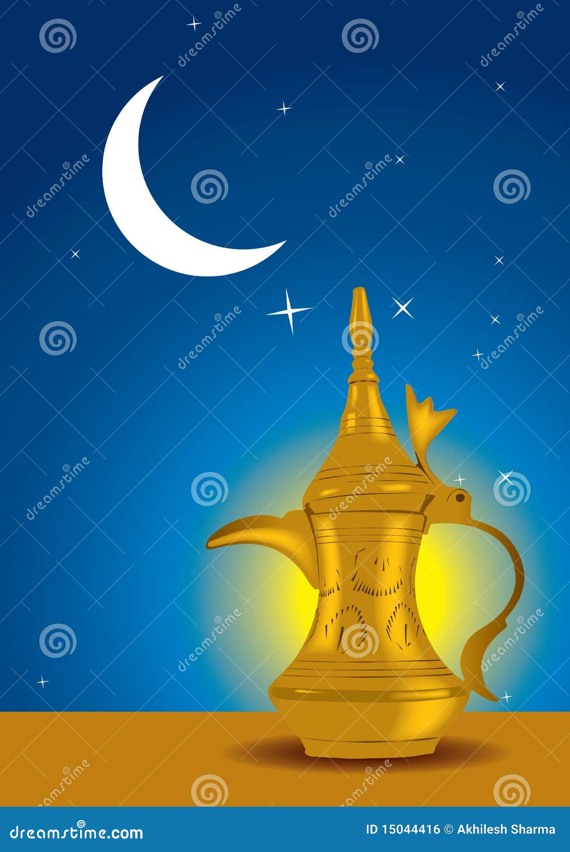 Dallah - the Traditional Arabic Coffee Stock Vector - Illustration of ...
