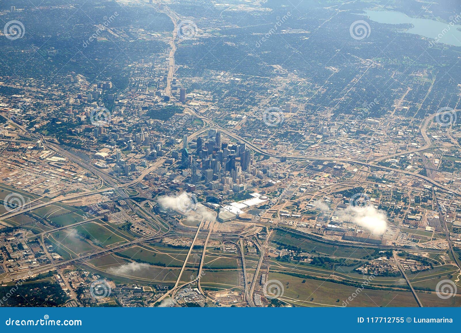 Dallas Aerial View in Texas Stock Image - Image of famous, location ...