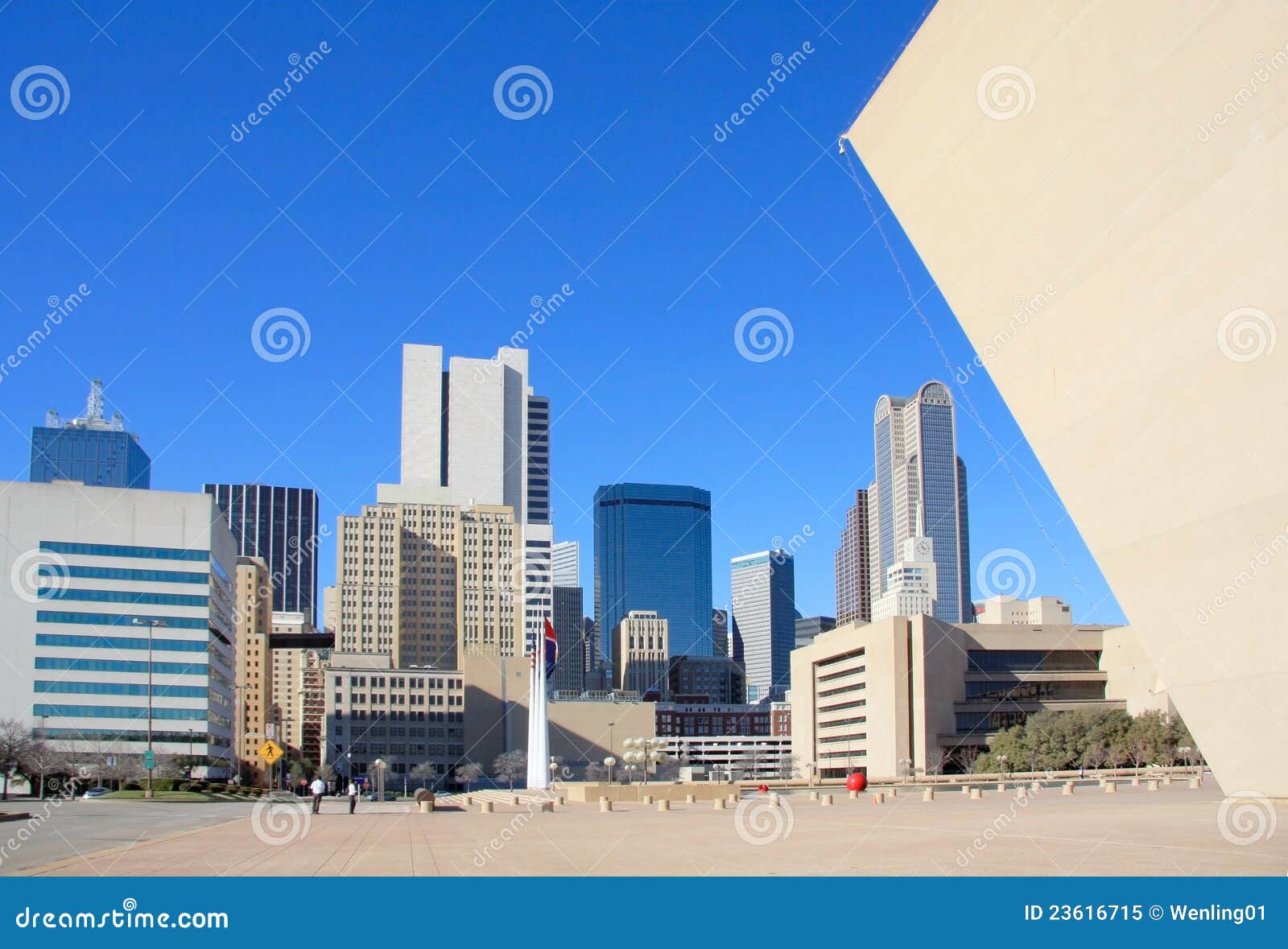 Dallas City Hall and Modern Building Stock Image - Image of dallas ...
