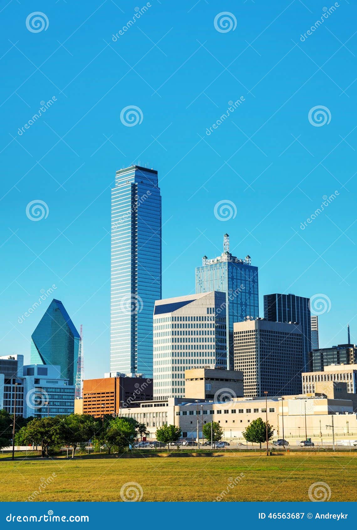 Dallas Cityscape in the Morning Stock Image - Image of tower, urban ...