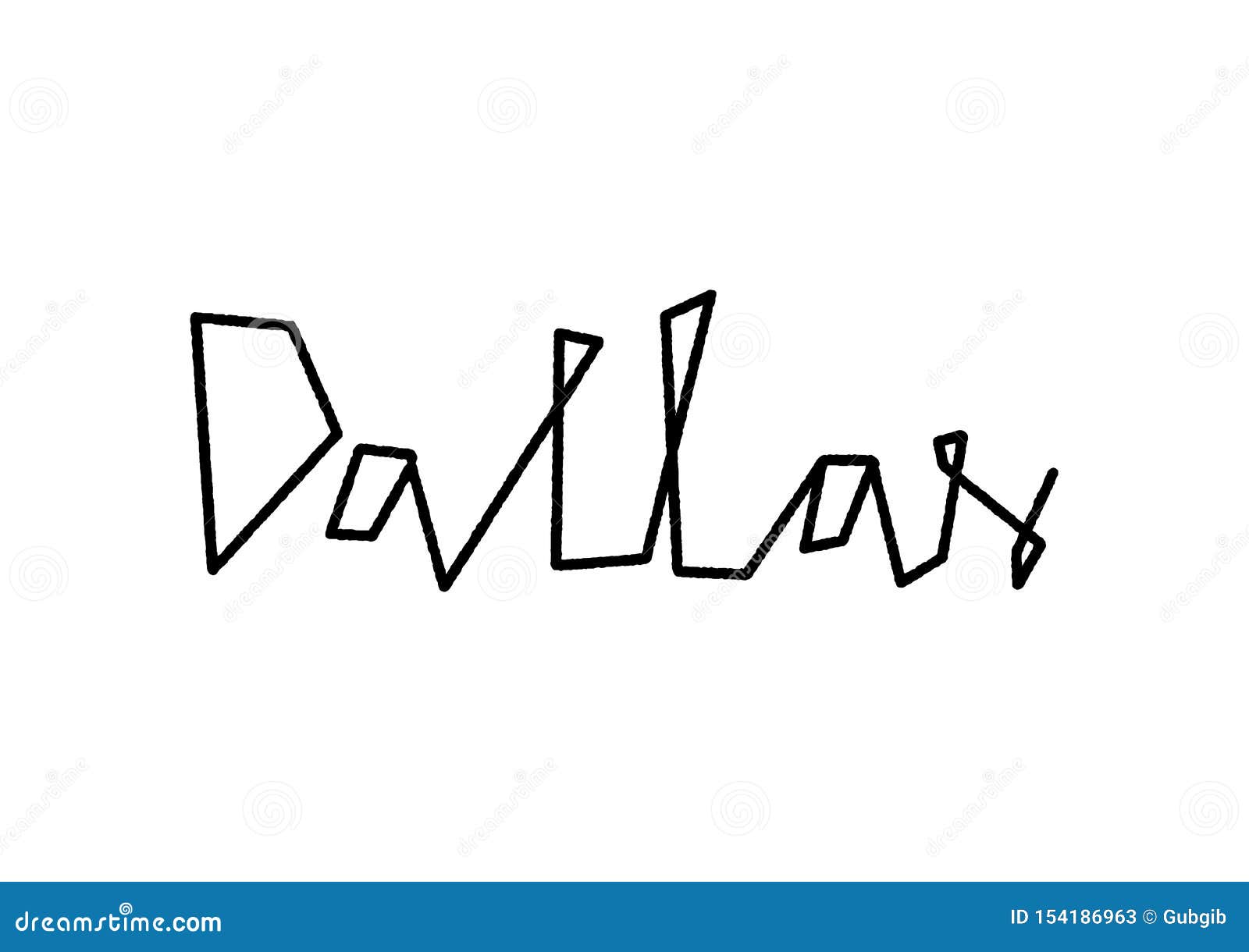 Dallas, Hand Lettering Phrase, Poster Design, Calligraphy Vector ...