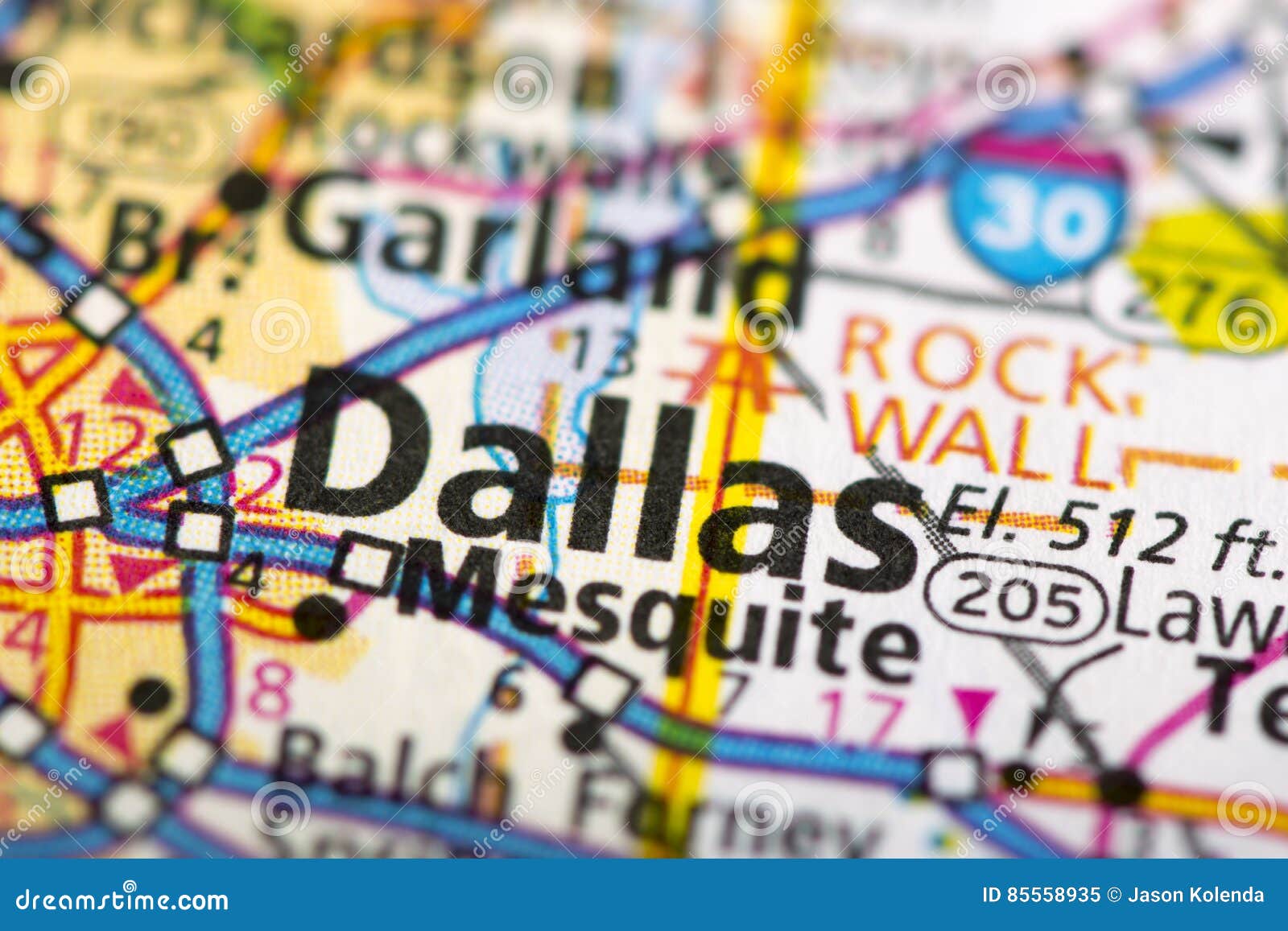 Dallas, Le Texas Sur La Carte Image stock - Image du ville, atlas: 85558935