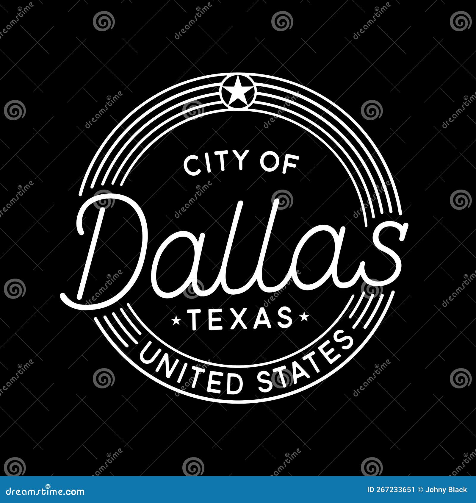 City of Dallas Vector Design Template. Dallas Texas Logotype. Vector ...