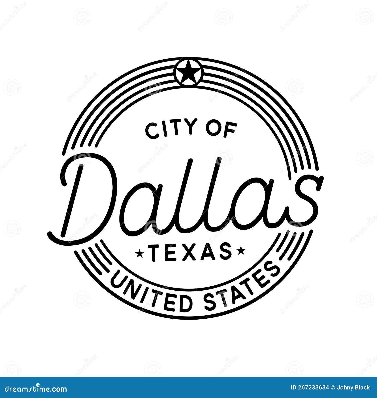 City of Dallas Vector Design Template. Dallas Texas Logotype. Vector ...