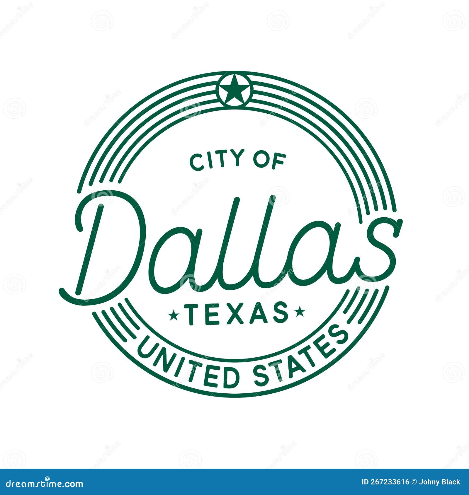 City of Dallas Vector Design Template. Dallas Texas Logotype. Vector ...