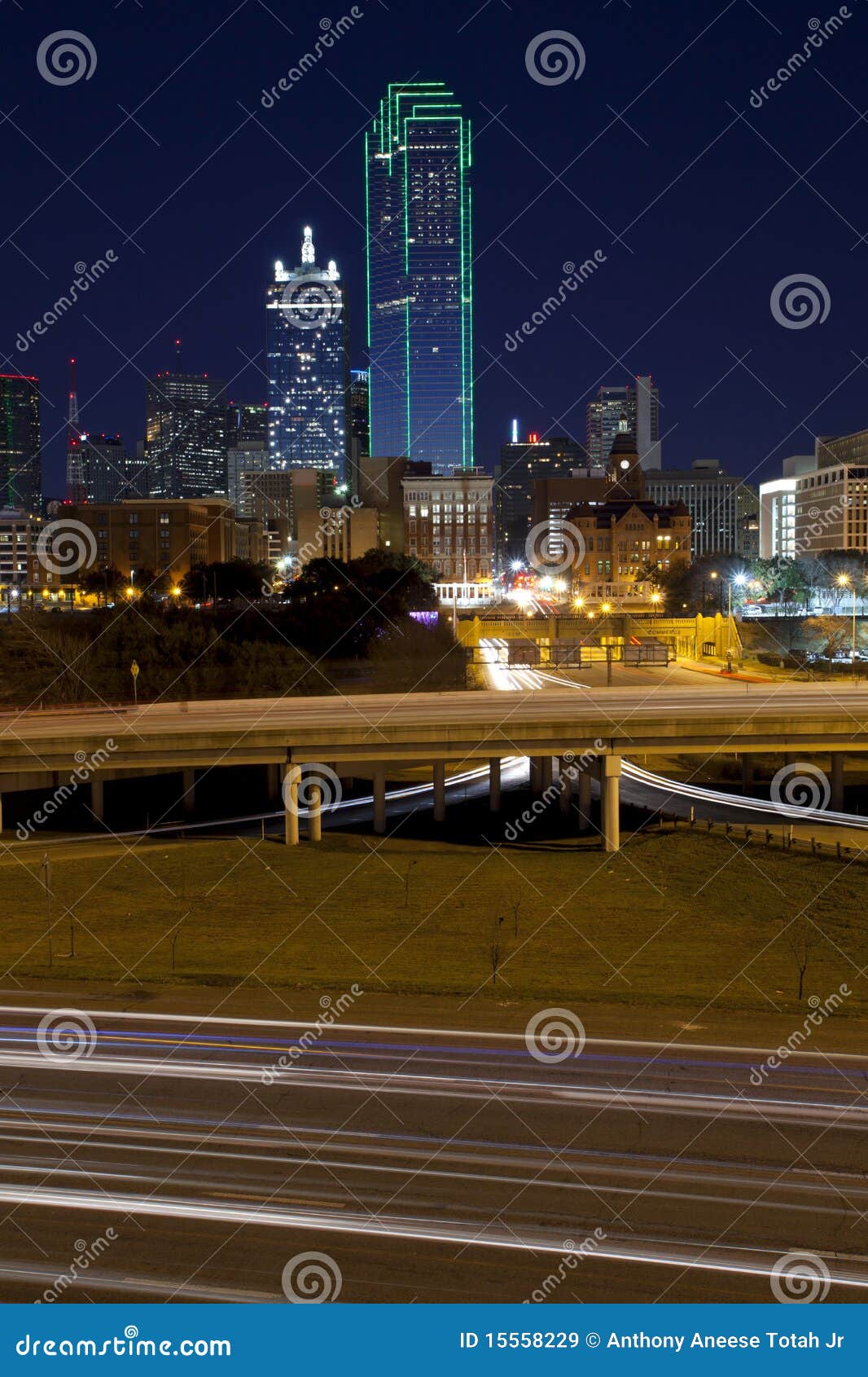 Dallas at Night stock image. Image of light, metropolitan - 15558229