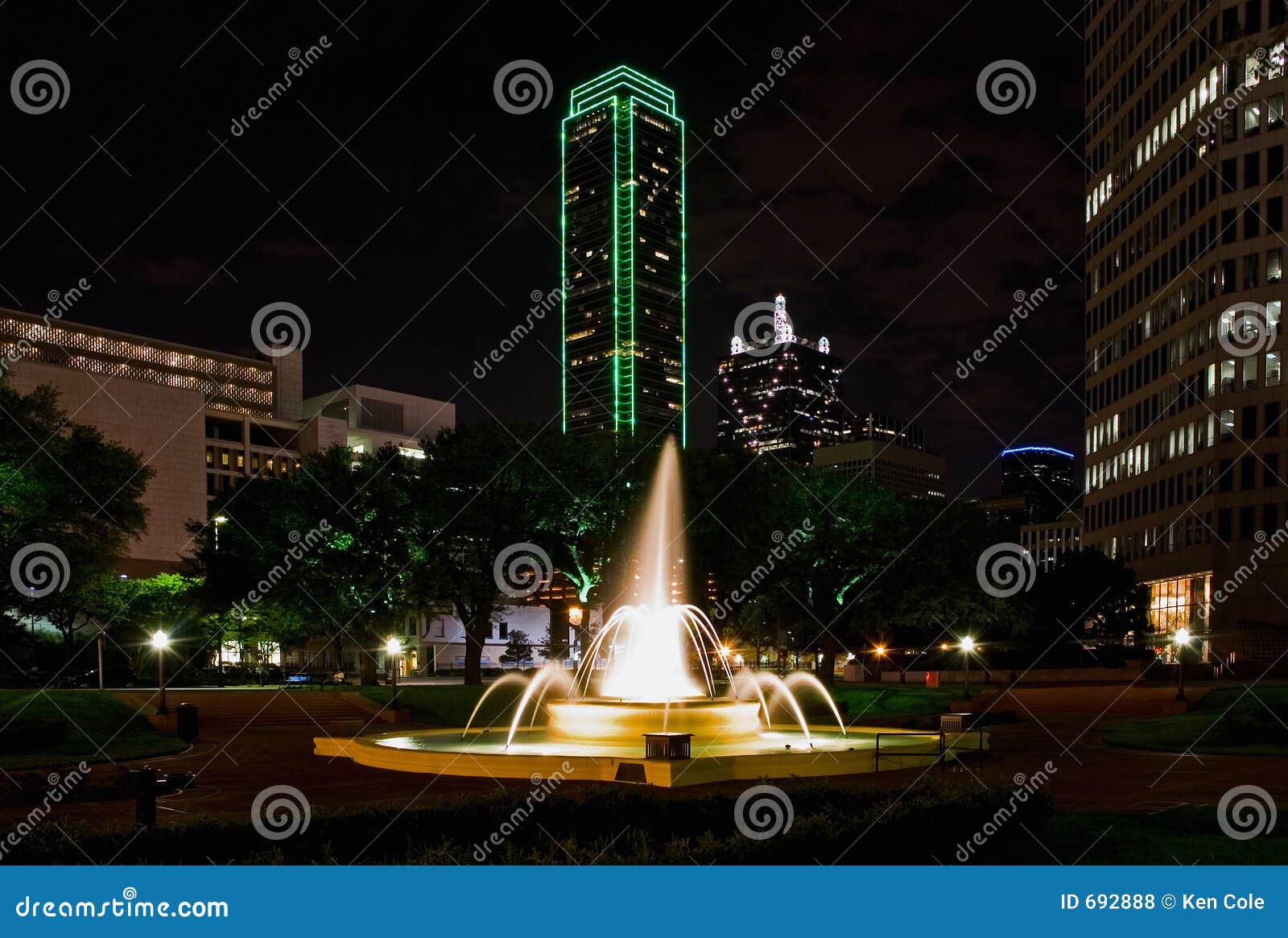 Dallas at Night stock photo. Image of business, america - 692888