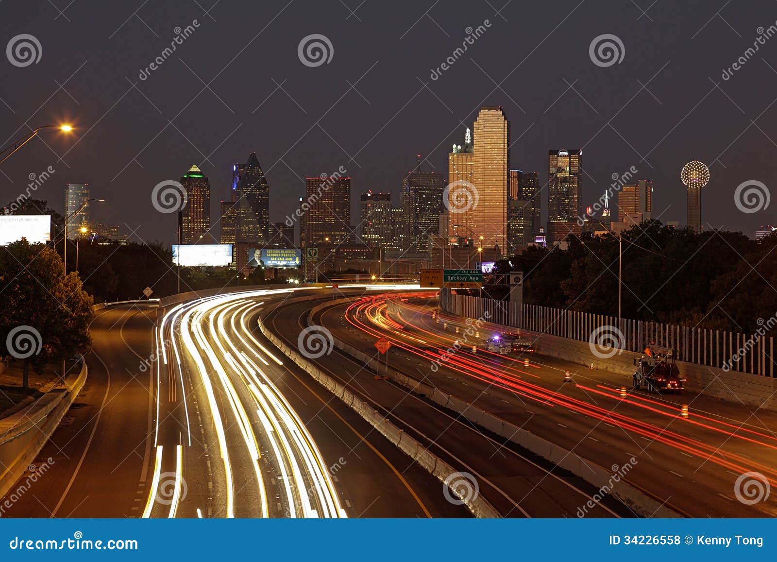 Dallas at Night, Texas editorial stock photo. Image of travel - 34226558