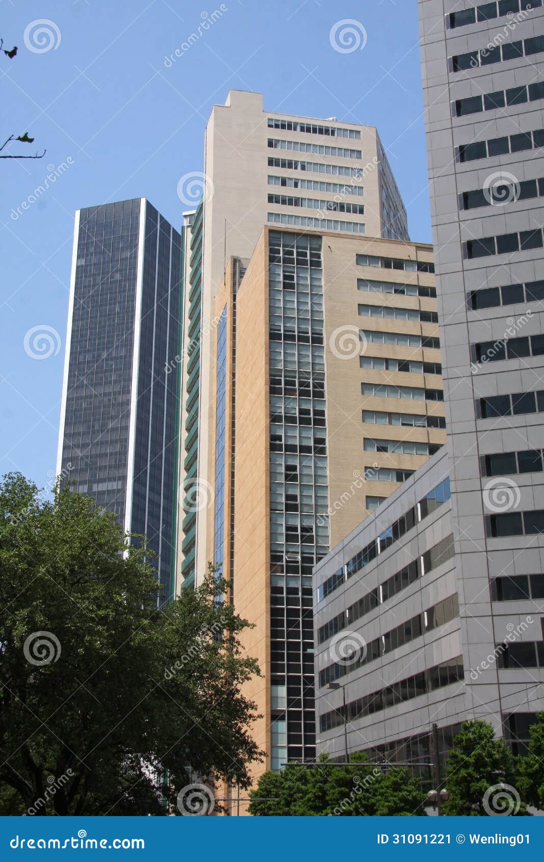 Dallas office buildings stock image. Image of architecture - 31091221