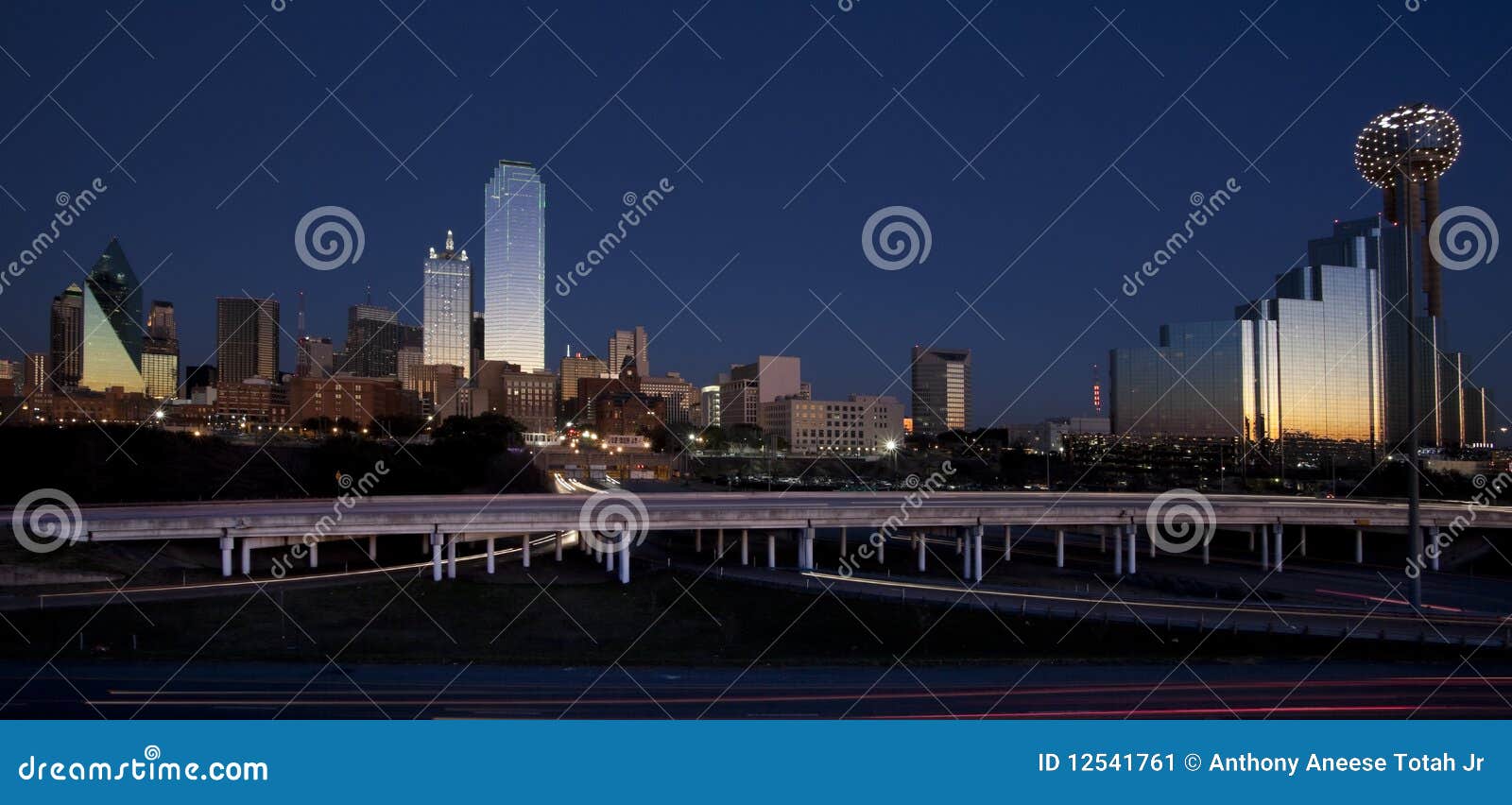 Dallas Skyline stock image. Image of overlook, exposure - 12541761