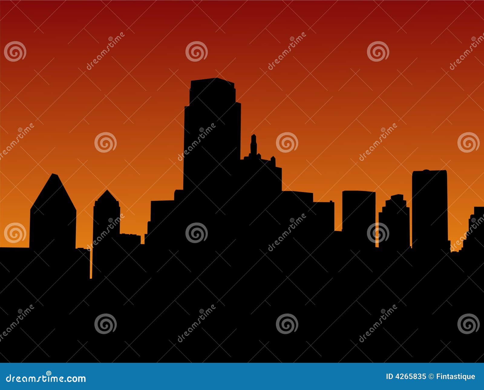 Dallas Skyline Vector Colorful Poster On Beautiful Triangular Texture ...