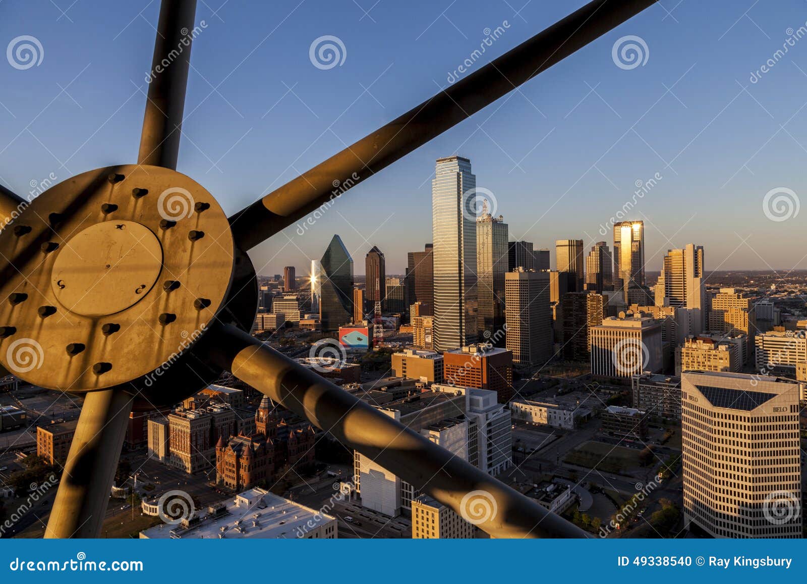Dallas Skyline At Trinity River And Margaret Hunt Hill Bridge Portrait ...