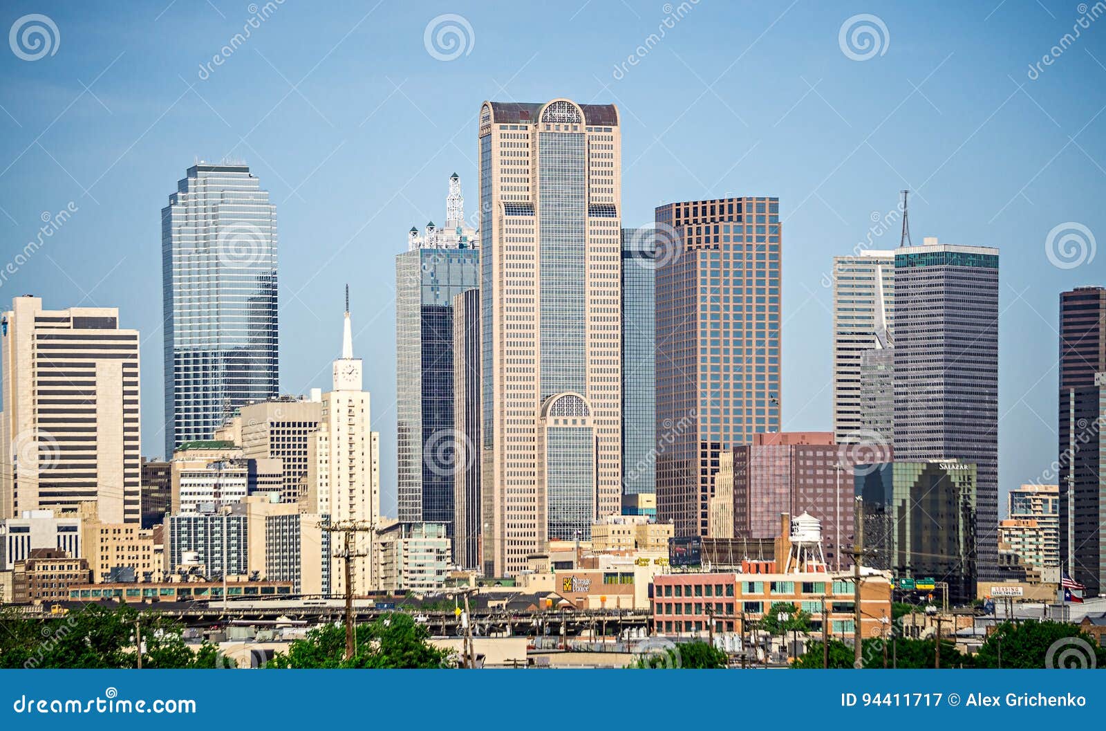 Dallas Texas City Skyline at Daytime Editorial Photography - Image of ...