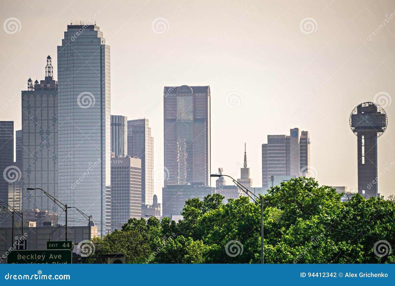 Dallas Texas City Skyline at Daytime Stock Photo - Image of town ...