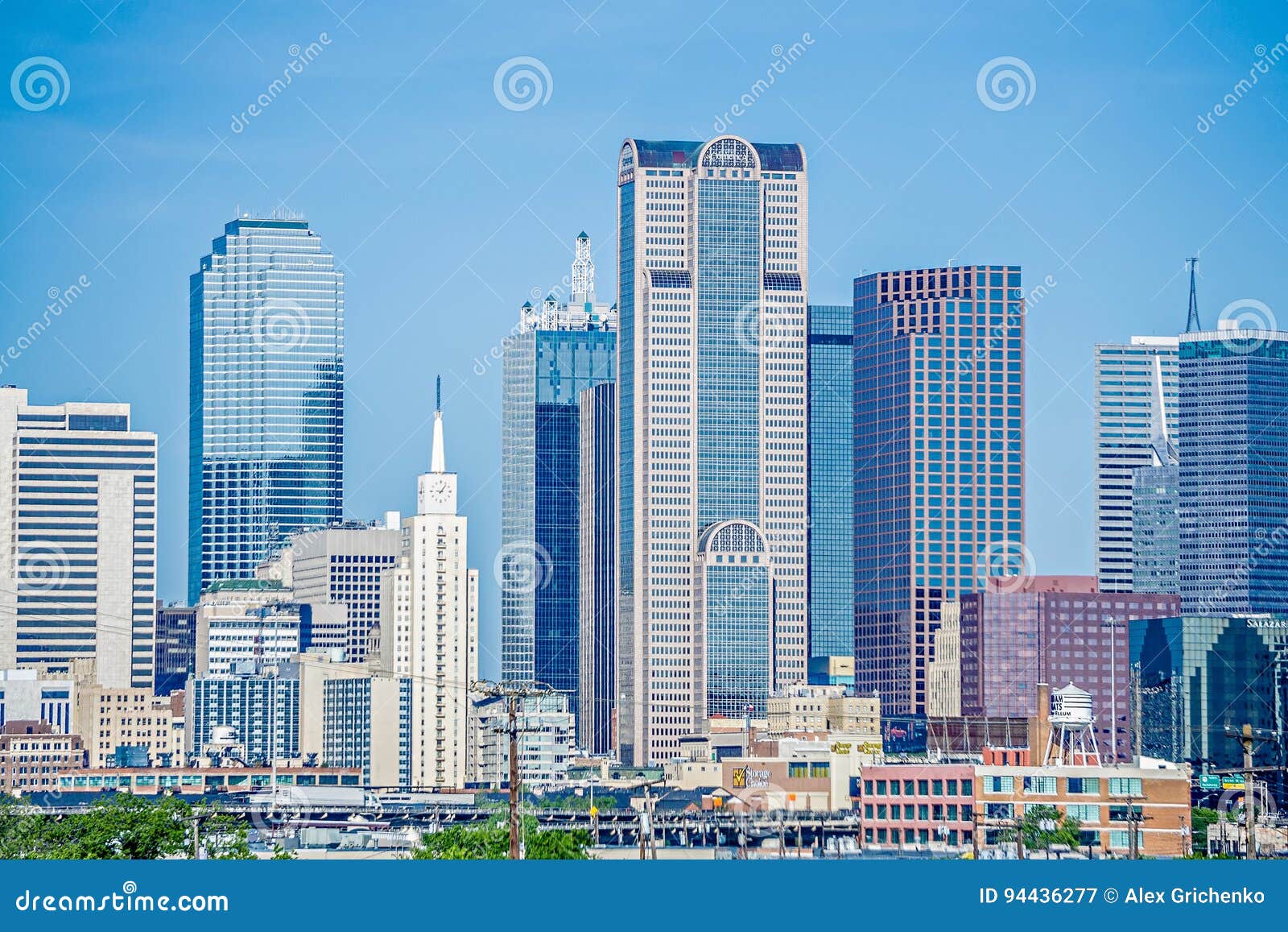 Dallas Texas City Skyline at Daytime Stock Image - Image of america ...