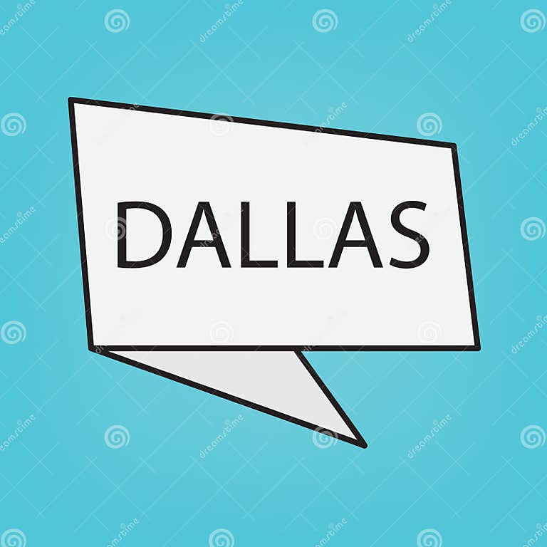 Dallas word on a sticker stock vector. Illustration of flat - 134848686