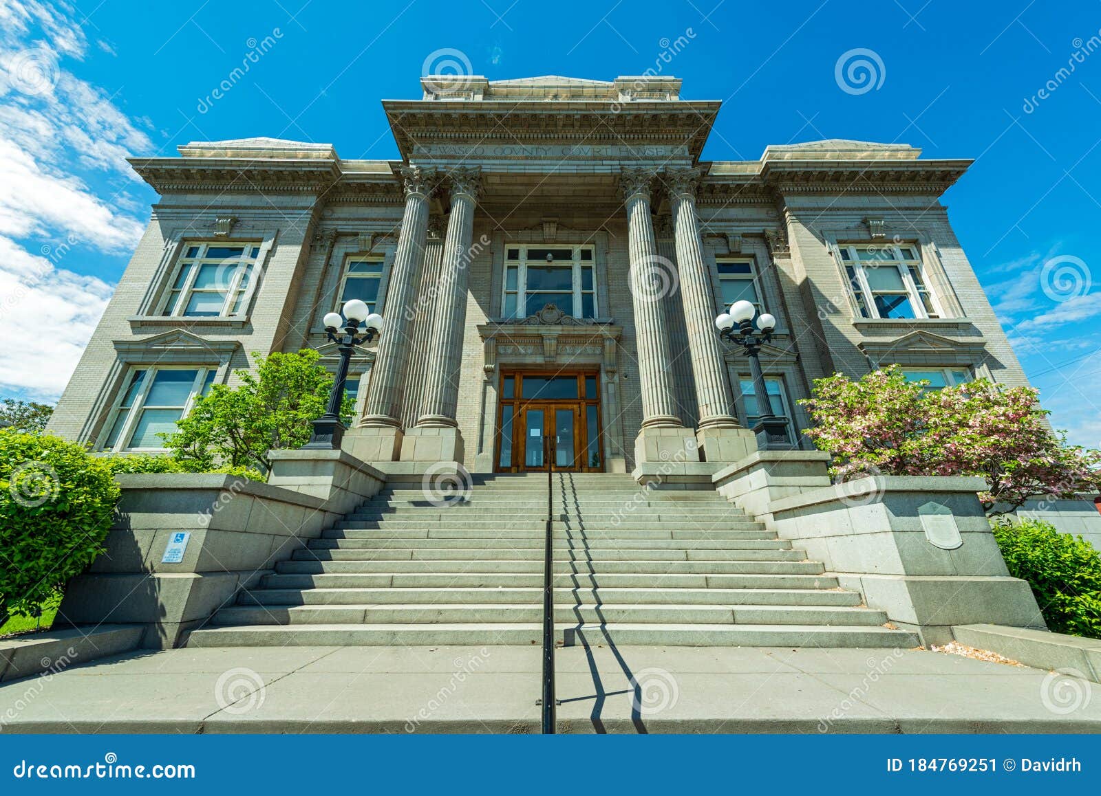 The Front of the Wasco County Courthouse in the Dalles, Oregon, USA ...