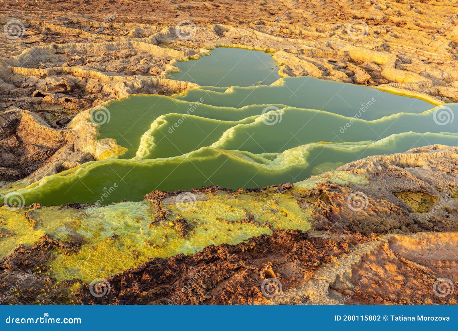 Dallol volcano stock photo. Image of beauty, green, scenic - 280115802