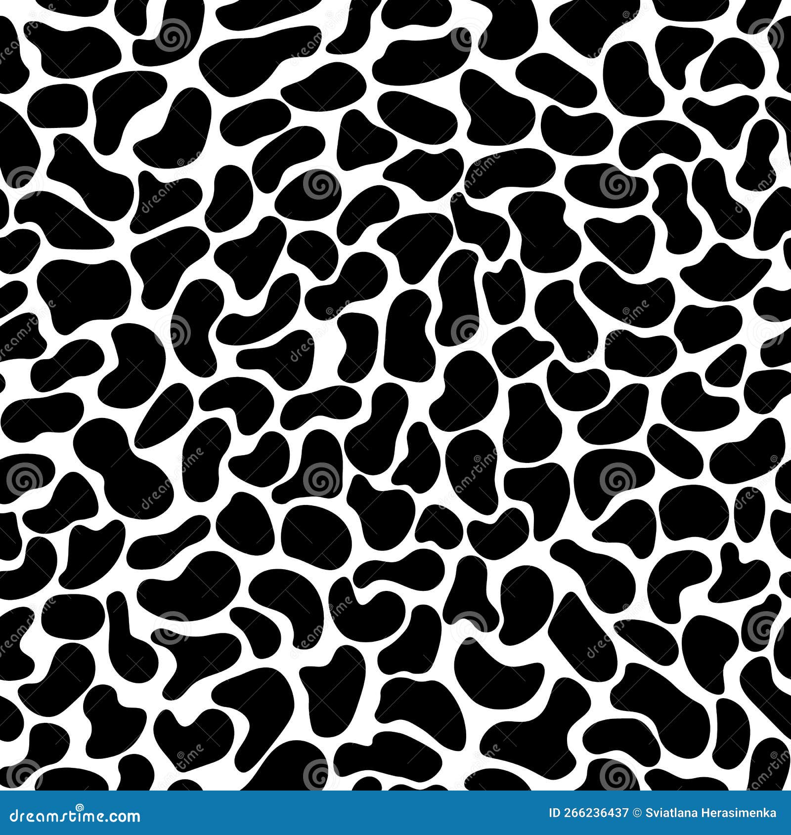 Dalmatian Seamless Pattern.Natural Texture of Black Spots on White ...