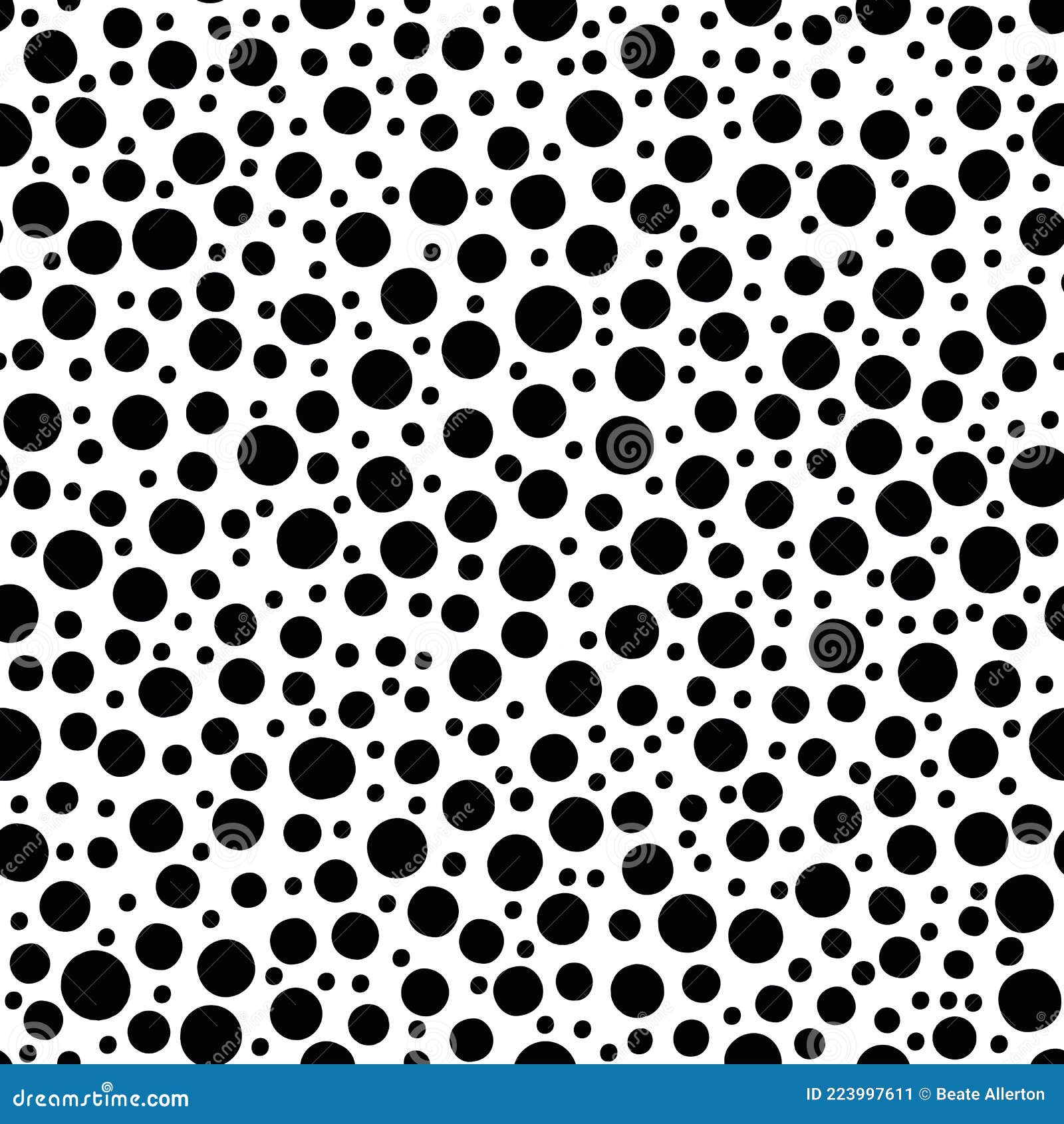 Dalmation Dot Vector Seamless Pattern Background. Backdrop Texture with ...