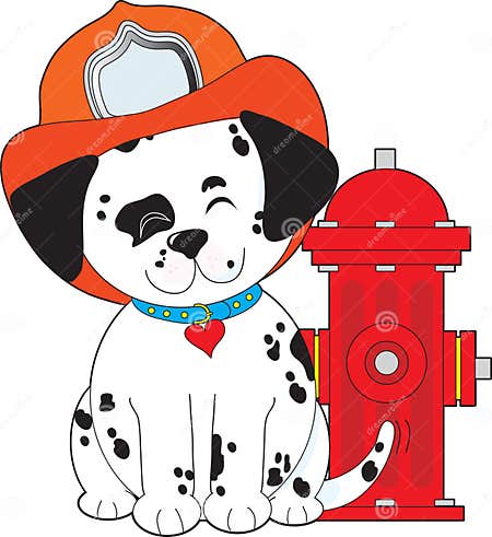Dalmation Fire Dog stock illustration. Illustration of cartoon - 23141714