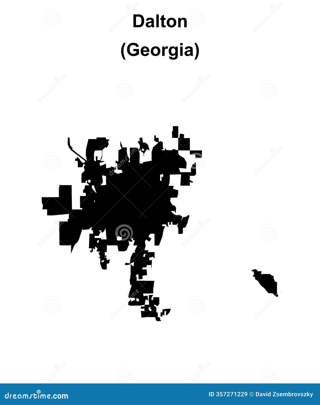 Dalton outline map stock illustration. Illustration of shape - 357271229