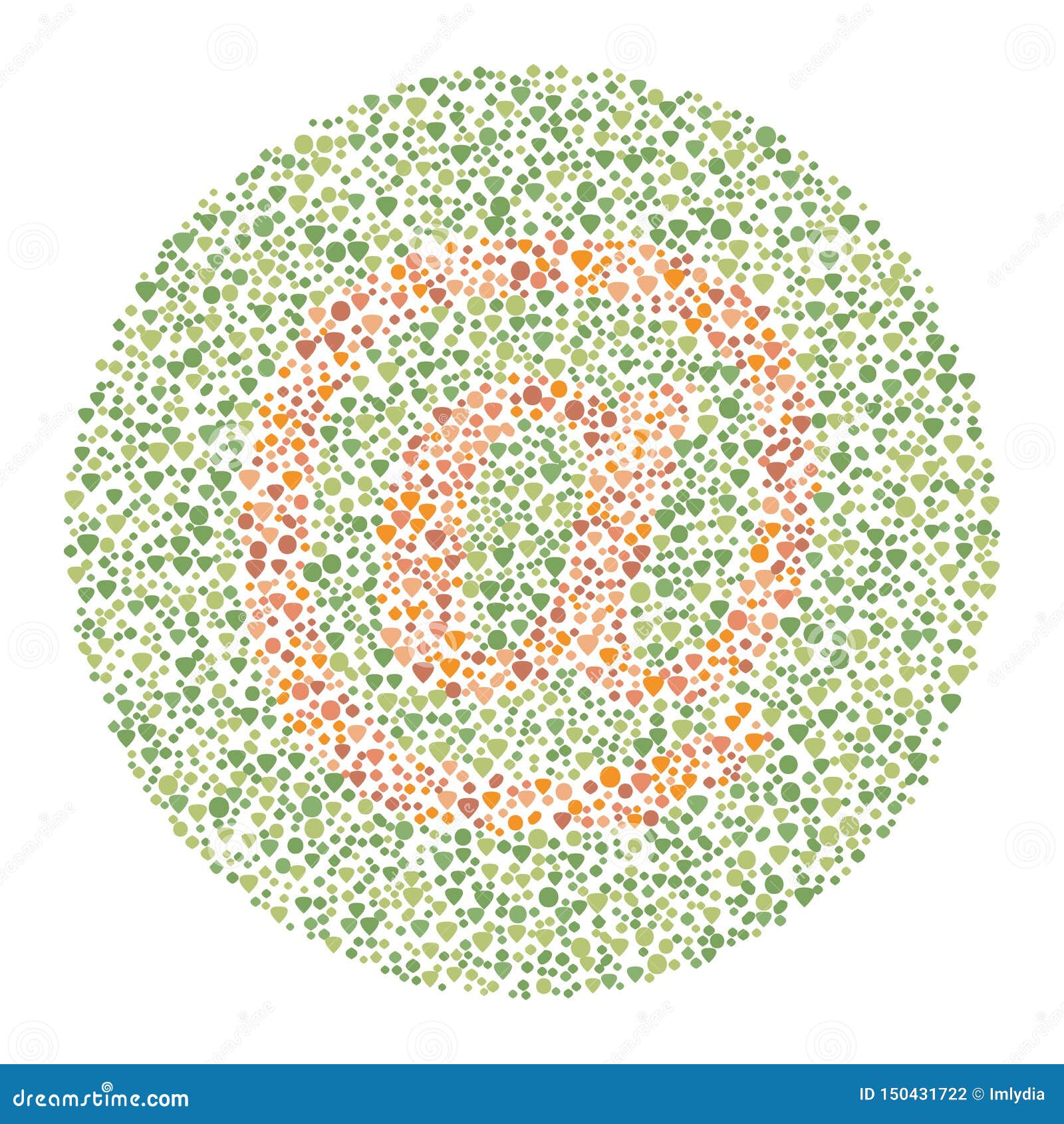 Daltonism Ishihara Test Red and Green Internet Sign Stock Illustration ...