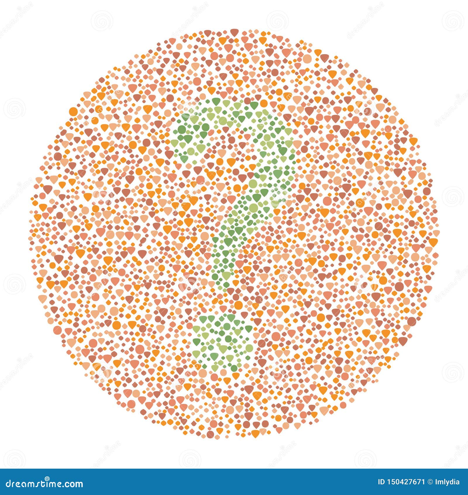Daltonism Ishihara Test Red and Green Question Mark Stock Illustration ...