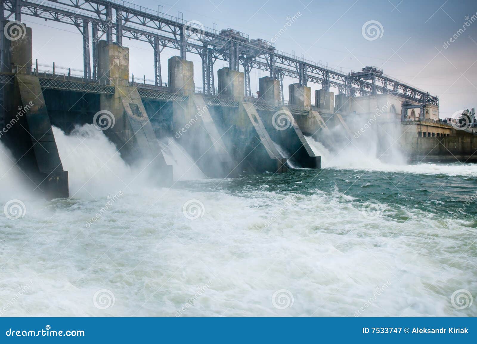 Dam stock image. Image of hydro, color, gates, bridge - 7533747