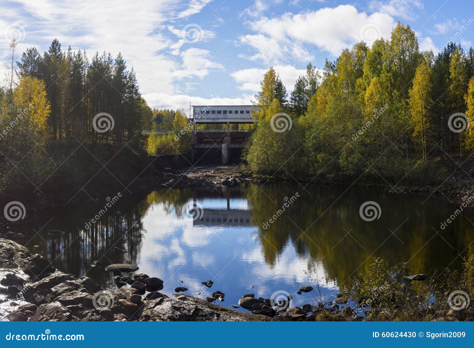 Dam Blocked the Forest River, Pan Stock Photo - Image of taiga, travel ...