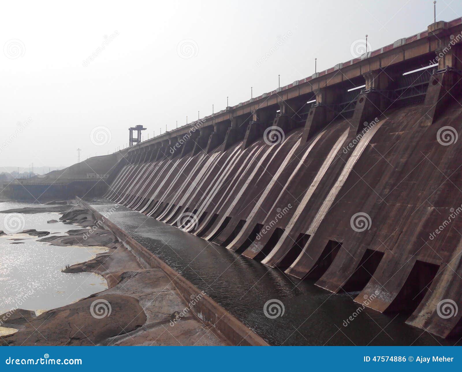 Dam stock photo. Image of water, power, resorvoir, hirakud - 47574886