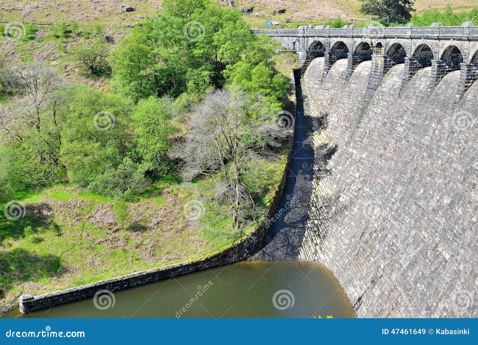 Dam in Elan Valley in Wales, Het UK Stock Afbeelding - Image of ...