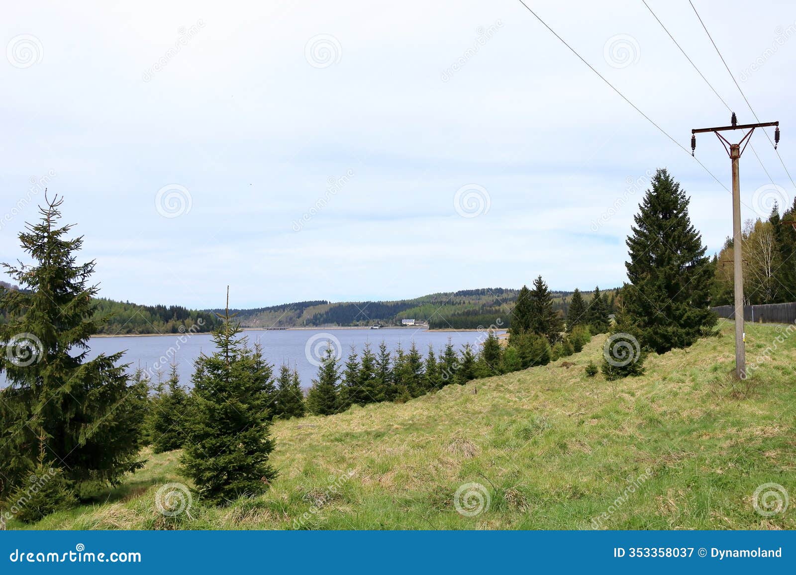 The Dam of the Flaje Reservoir in Czech Republic Stock Image - Image of ...