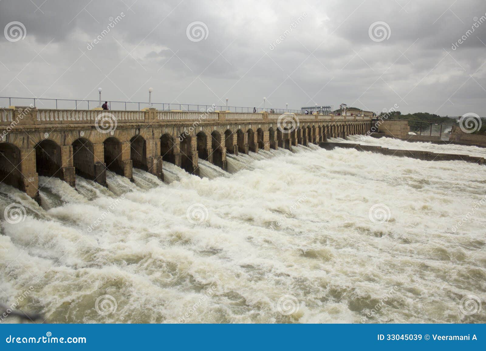 Dam gates open stock image. Image of fast, gates, full - 33045039