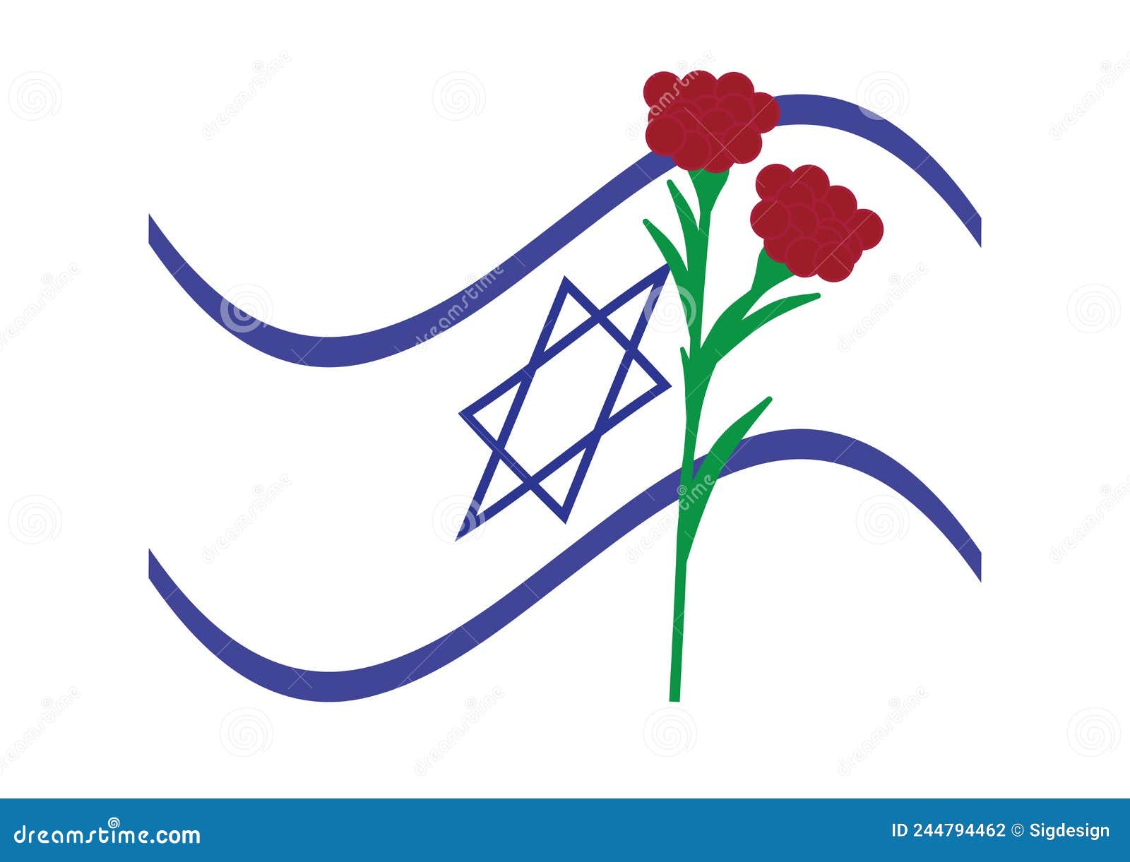 Israel Wavy Flag And Red Green Dam Hamaccabim Blood Of The Maccabees ...