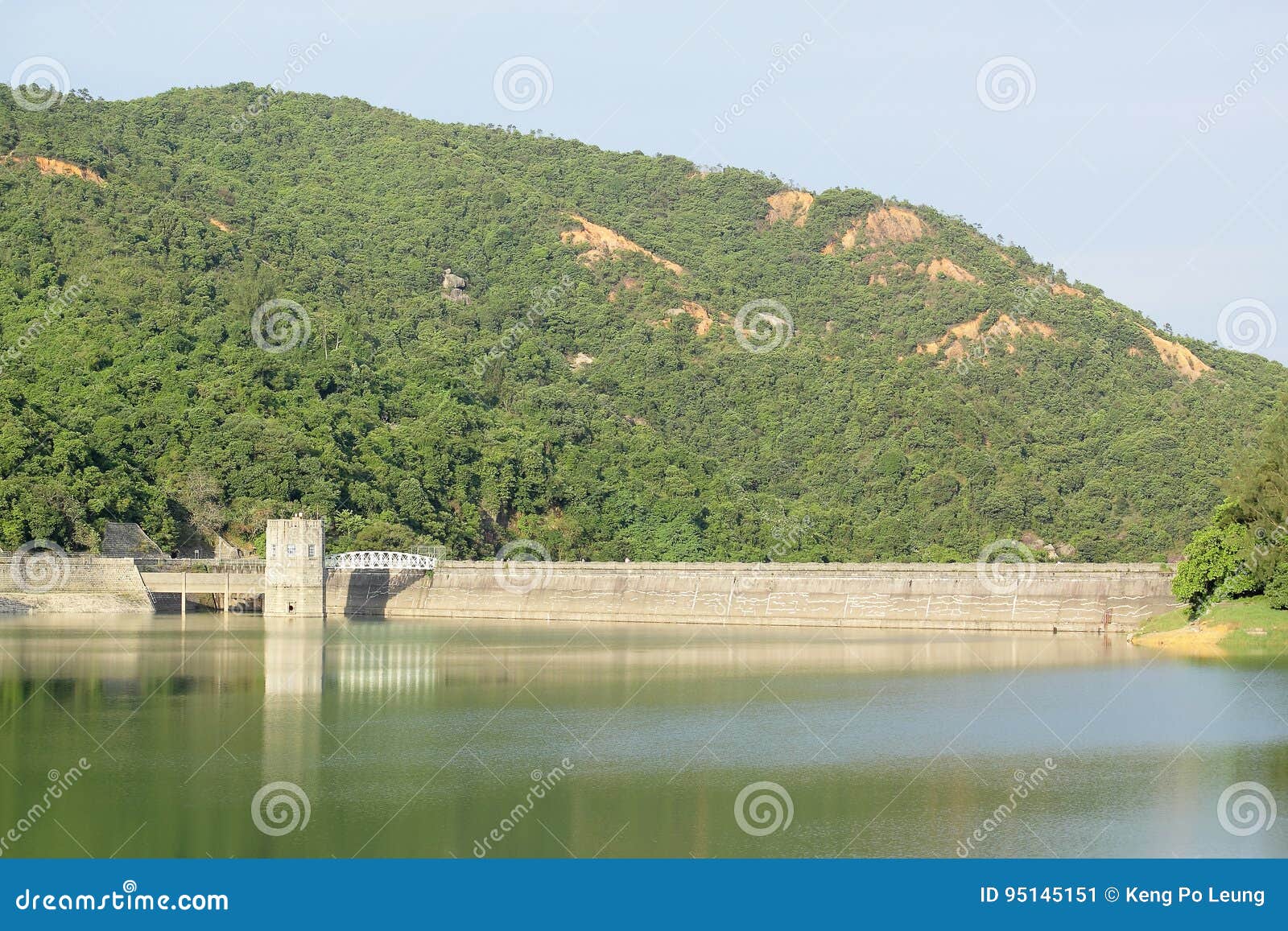 Dam in hongkong stock image. Image of bridge, concrete - 95145151