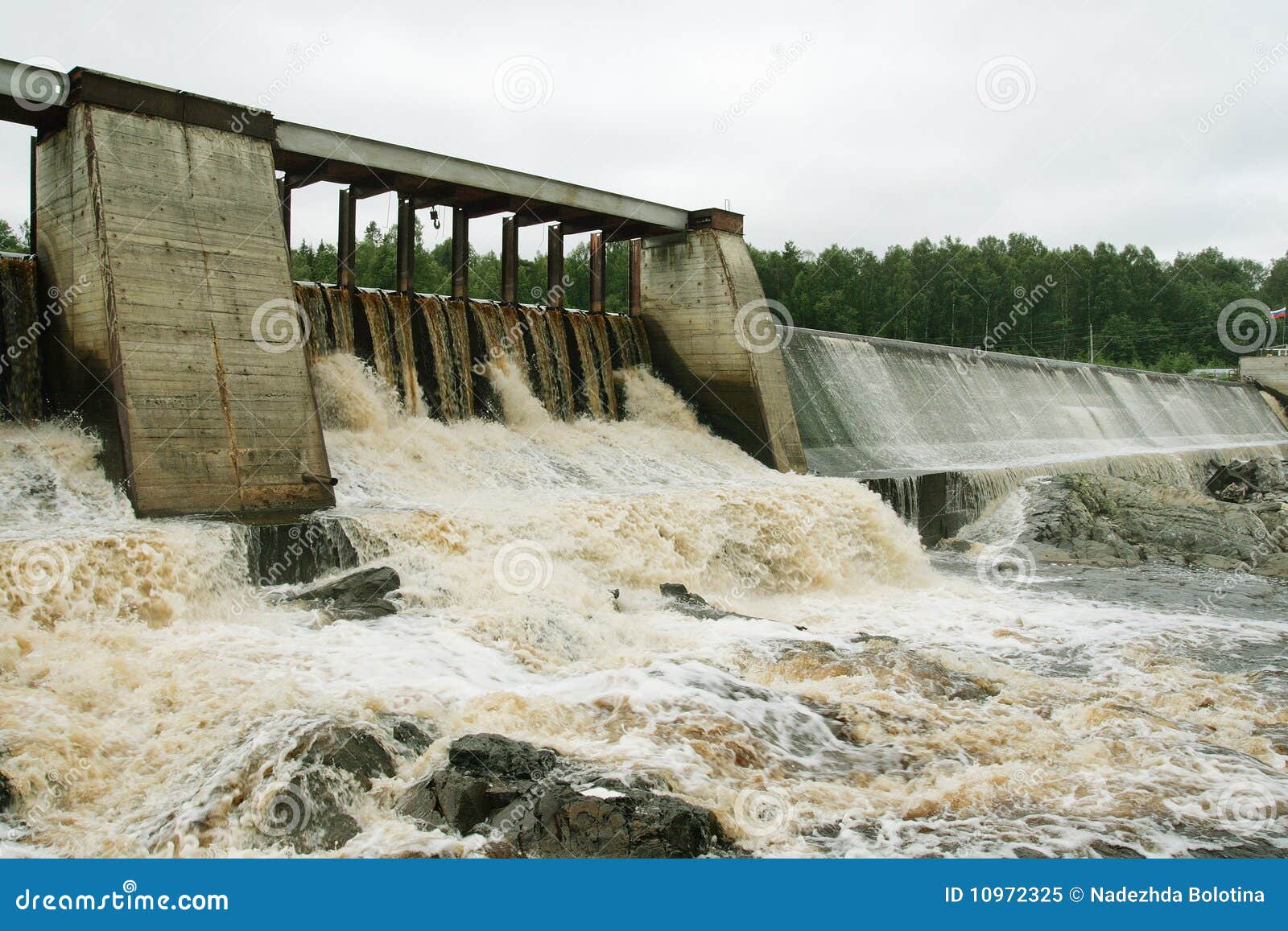 Dam of a Hydroelectric Power Station Stock Image - Image of karelia ...
