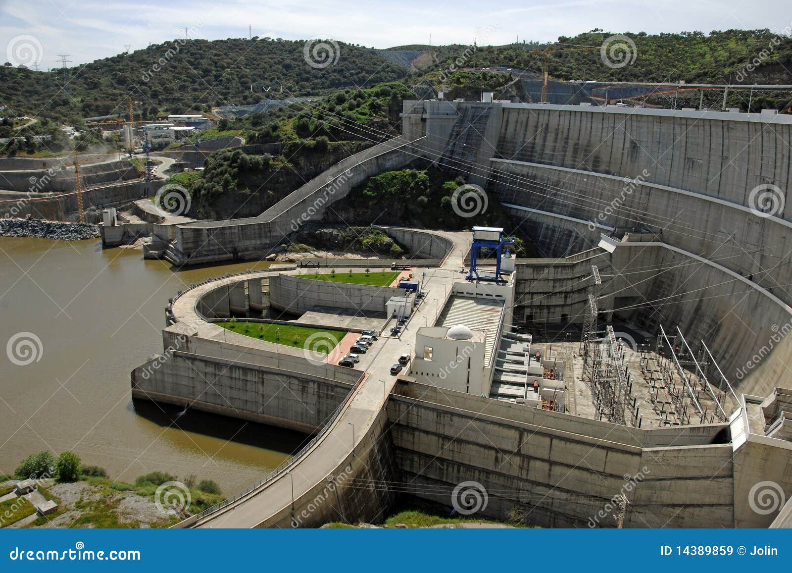 Dam of a Hydroelectric Power Station Stock Image - Image of plant ...