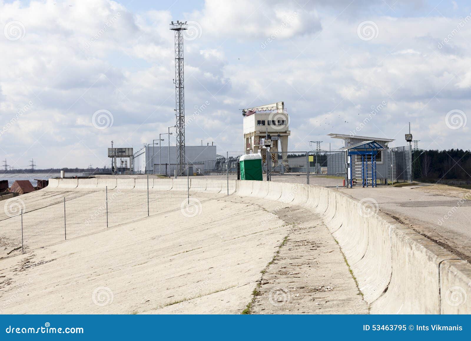 Dam of Hydroelectric Power Station Stock Image - Image of fuel ...