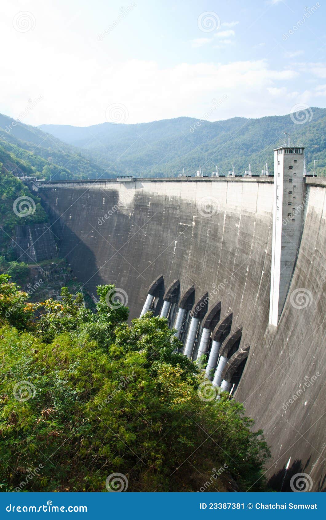 Dam of Hydroelectric Power Station and Irrigation. Stock Image - Image ...