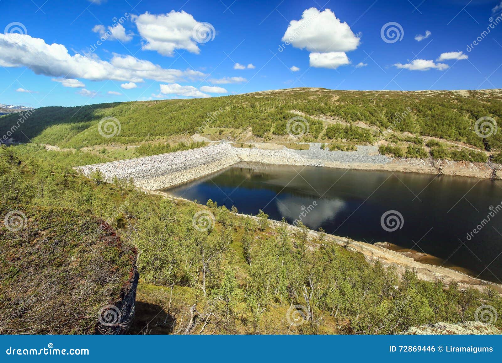 Dam at the Lake Innerdalsvatnet, Norway Stock Photo - Image of norway ...