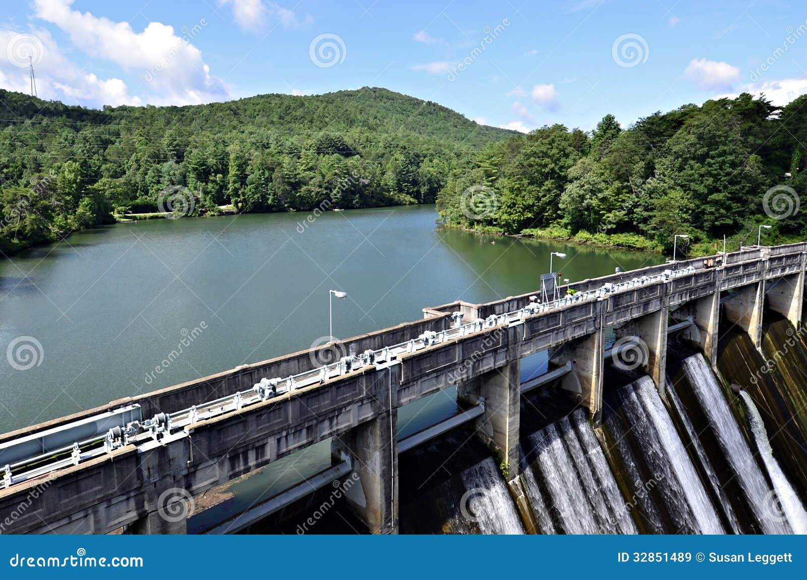 Dam on a Lake stock image. Image of industrial, environmental - 32851489